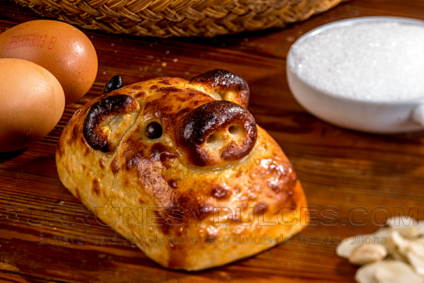 Pan de Cádiz con forma de Cerdito para los niños